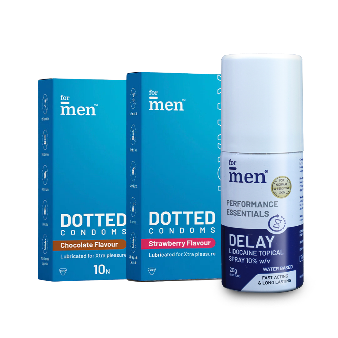 JoyMax Climax Delay Kit | ForMen Delay Control Gel & Dotted Condoms – Formen Health