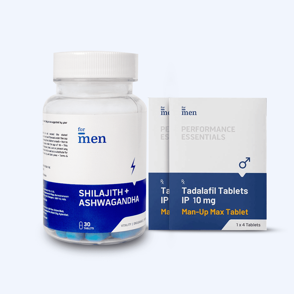 ForMen Manhood Booster Kit (Shilajith+Ashwagandha, Erection Tablets ...